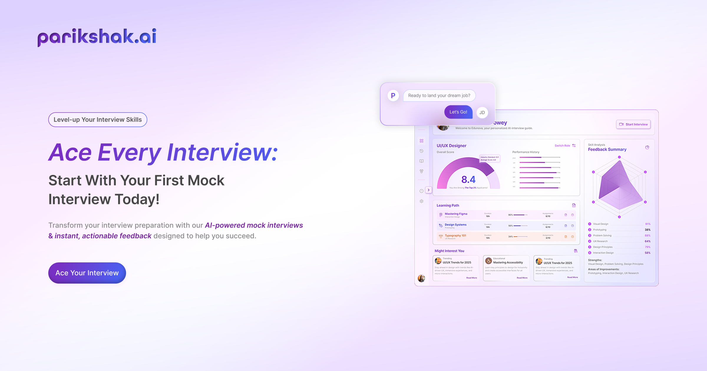 Talent @ Parikshak.ai | Ace Your Next Interview with AI-Powered Mock Interviews & Guidance